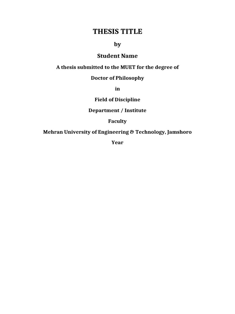 Thesis Template | PDF