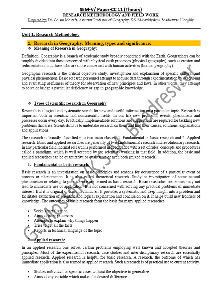 Understanding Research in Geography | PDF | Scientific Method ...