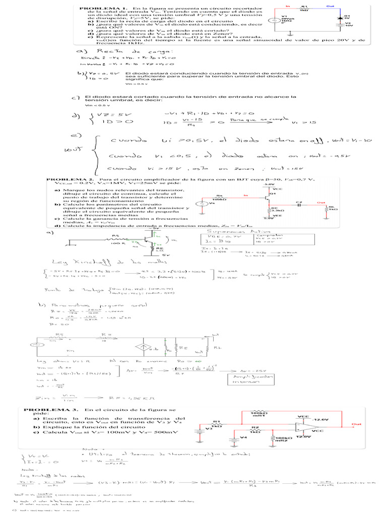Examen 1 Circuitos | PDF