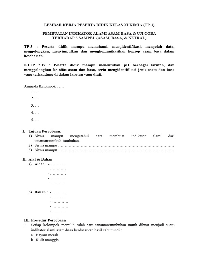 Indikator Alami Asam-Basa Kelas XI | PDF