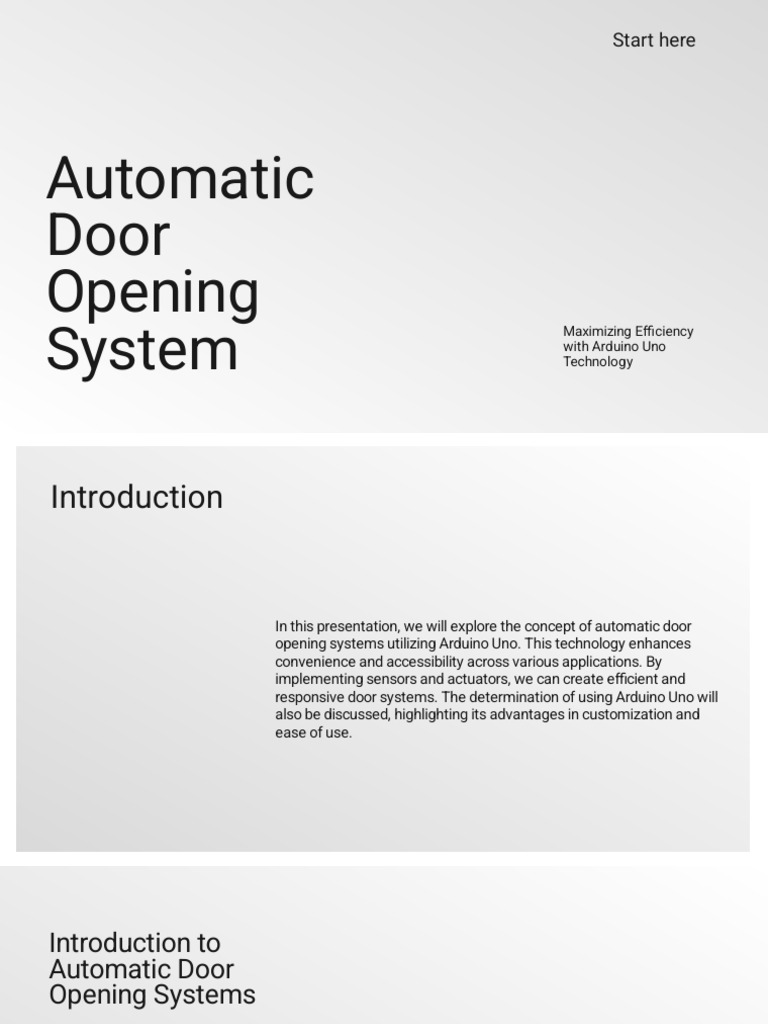 Automatic Door Opening System | PDF | Actuator | Arduino