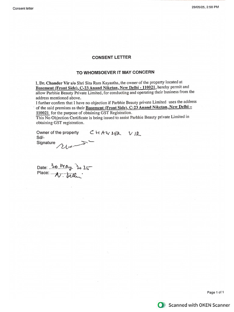 Consent Letter | PDF