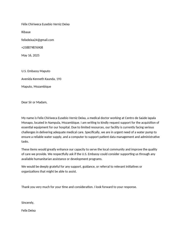 Felix Letter | PDF
