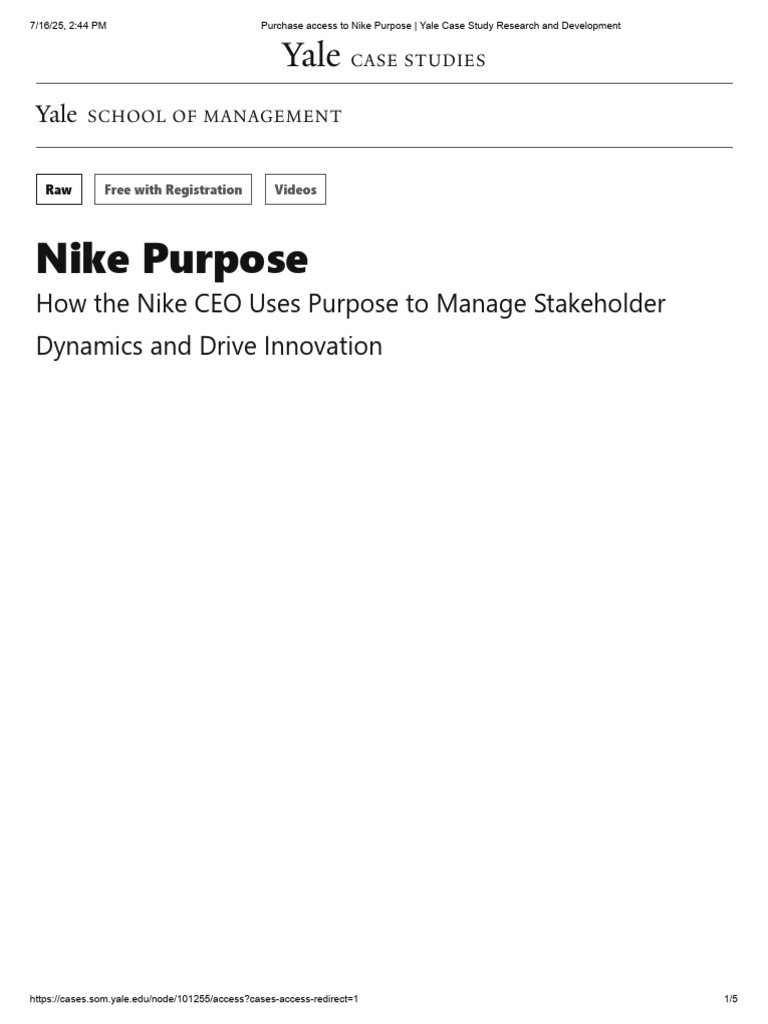 Nike's Purpose-Driven Innovation Strategy | PDF | Economies | Business
