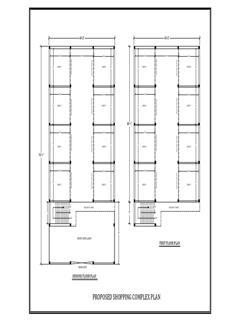 Proposed Shopping Complex Floor Plans | PDF