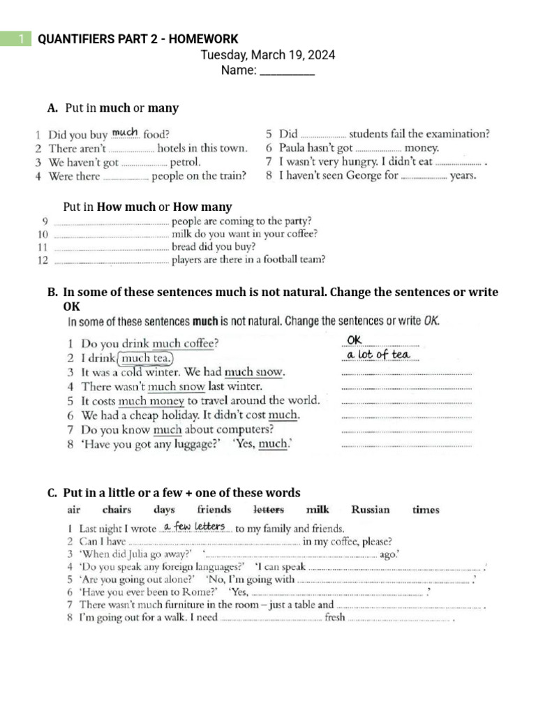 Quantifier.5 Homework | PDF