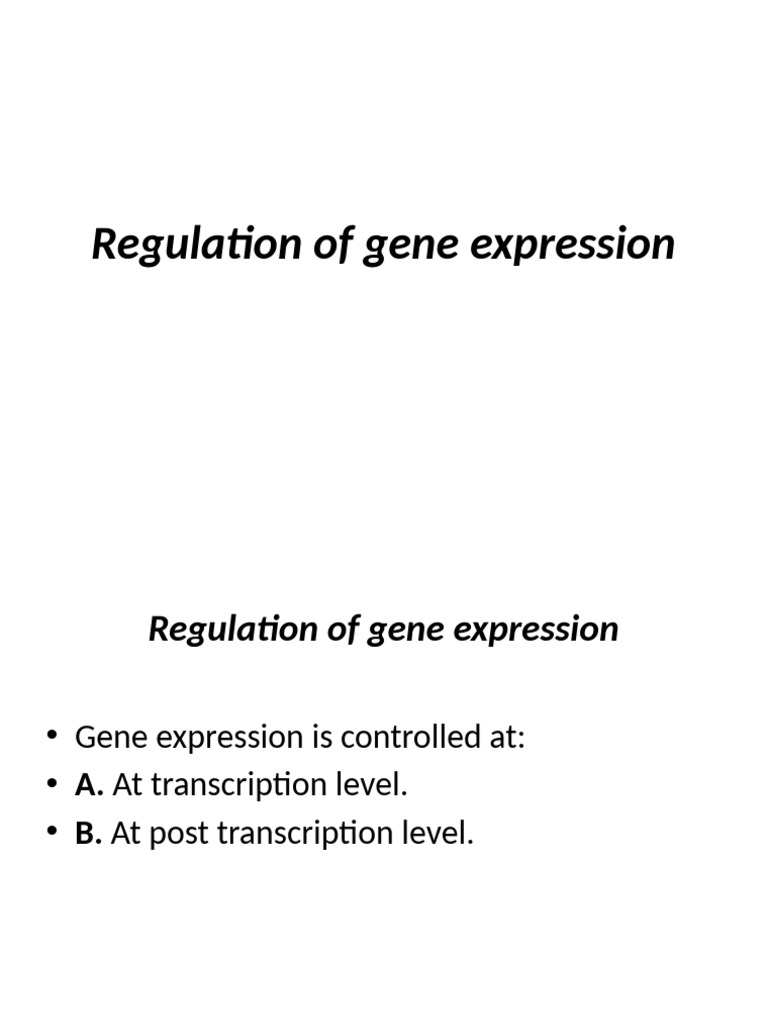 Regulation of Gene Expression (3) | PDF | Repressor | Operon
