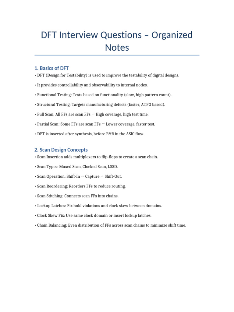 DFT Interview Notes | PDF
