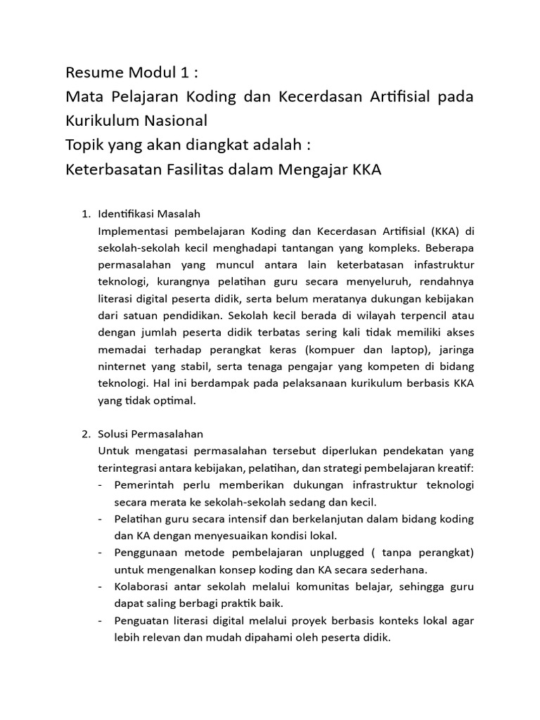 Resume Modul 1 | PDF