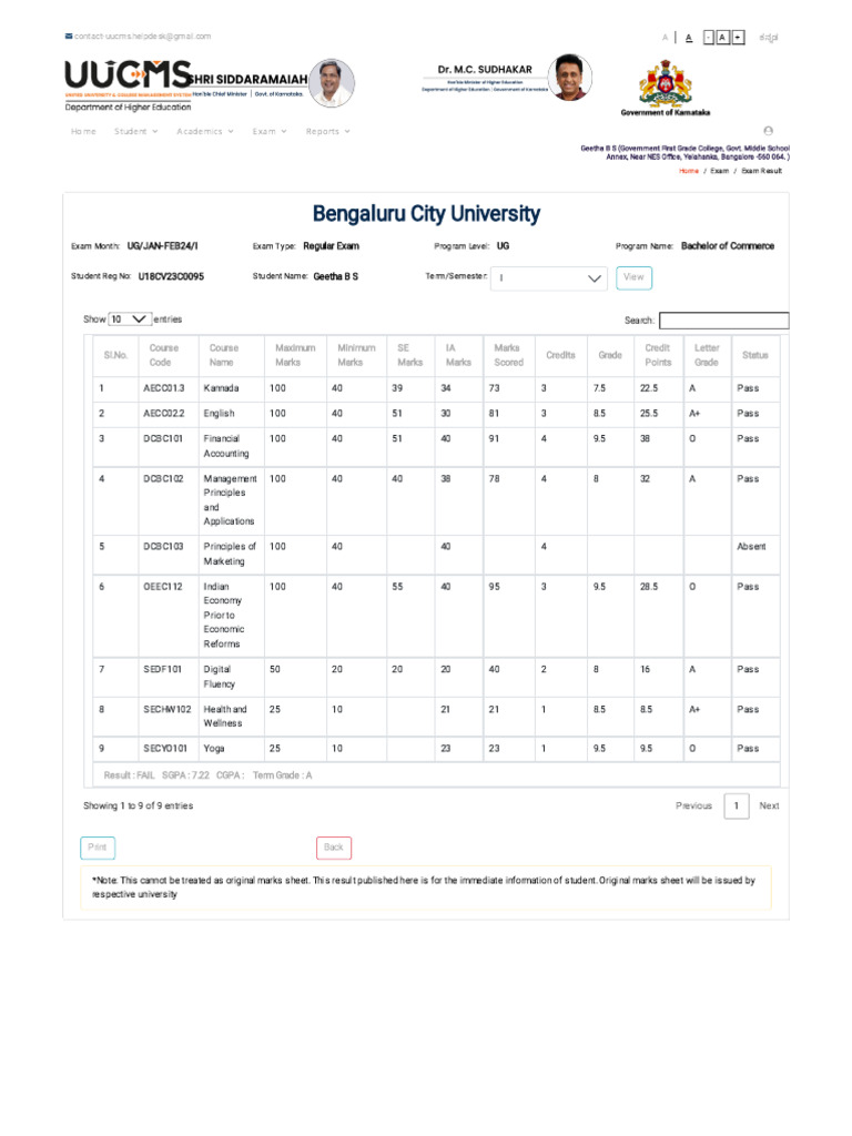 UUCMS - Unified University College Management System | PDF | Higher ...