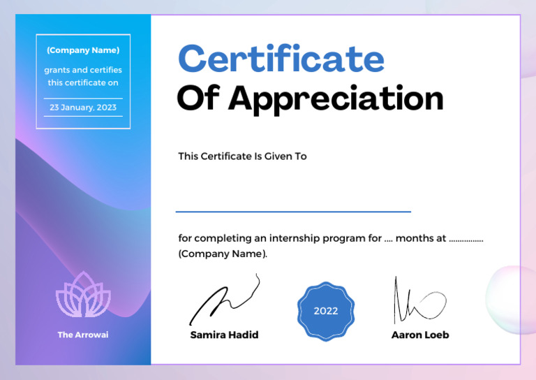 Internship Certificate Sample 1 | PDF
