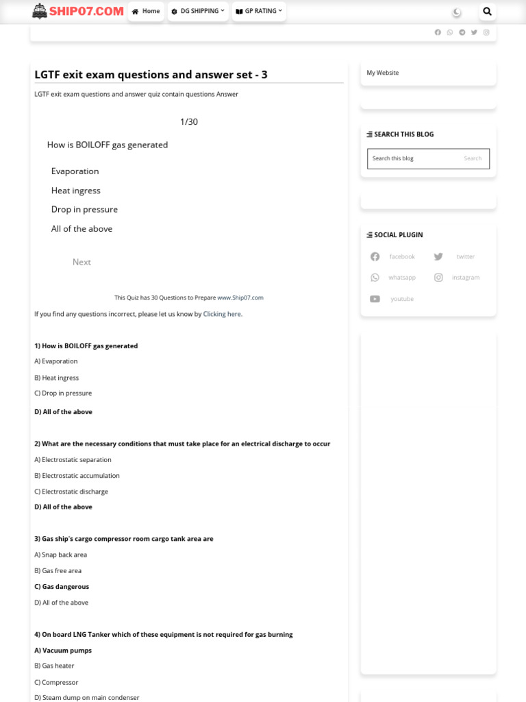 LGTF Exit Exam Questions & Answers | PDF | Pump | Chemical Engineering