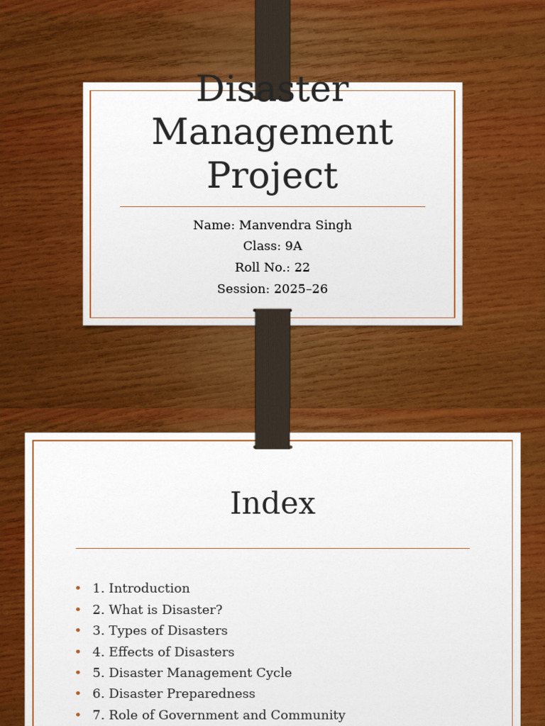 Disaster Management Project Class9A | PDF