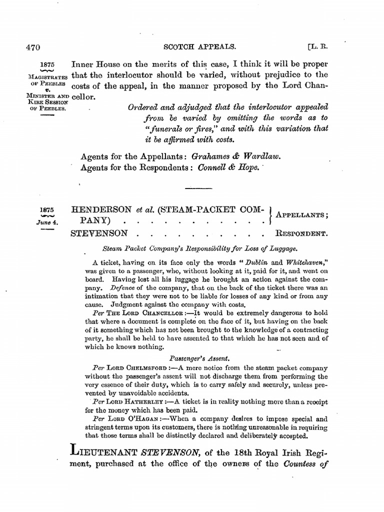 Henderson v. Stevenson Case Summary | PDF | Common Law