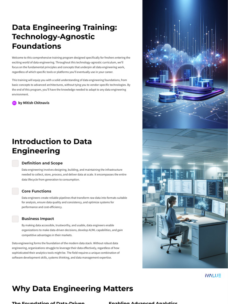 Data Engineering Training Technology Agnostic Foundations | PDF | Data ...