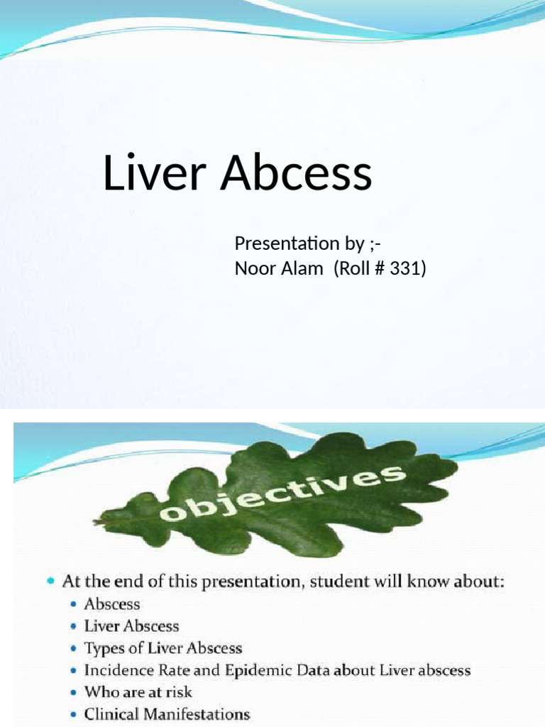 Liver Abscess Presentation | PDF
