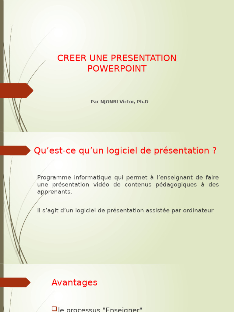 Creer Une Presentation Powerpoint | PDF