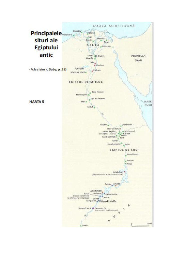 Principalele Situri Ale Egiptului Antic | PDF