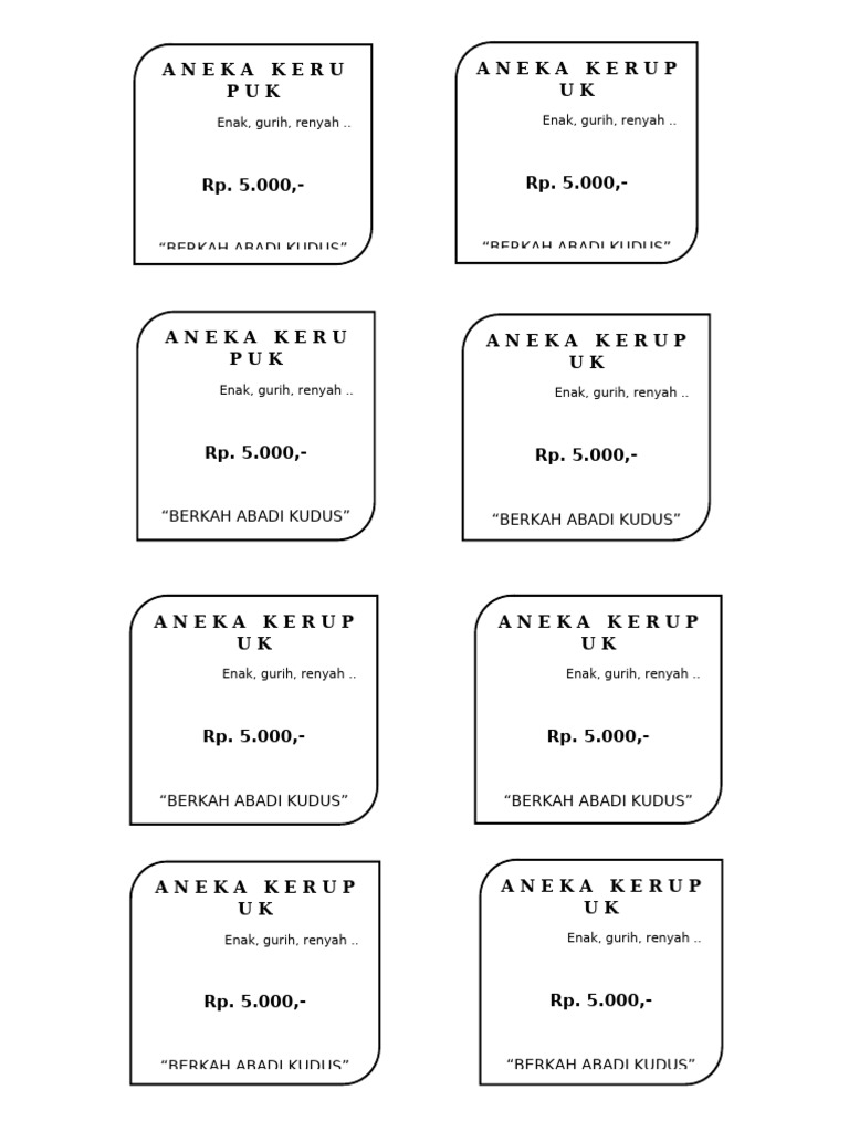 Kerupuk Cap Kecil | PDF