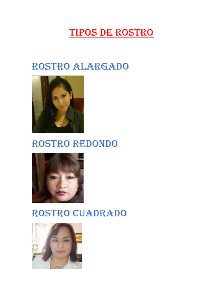 Tipos de Rostro | PDF