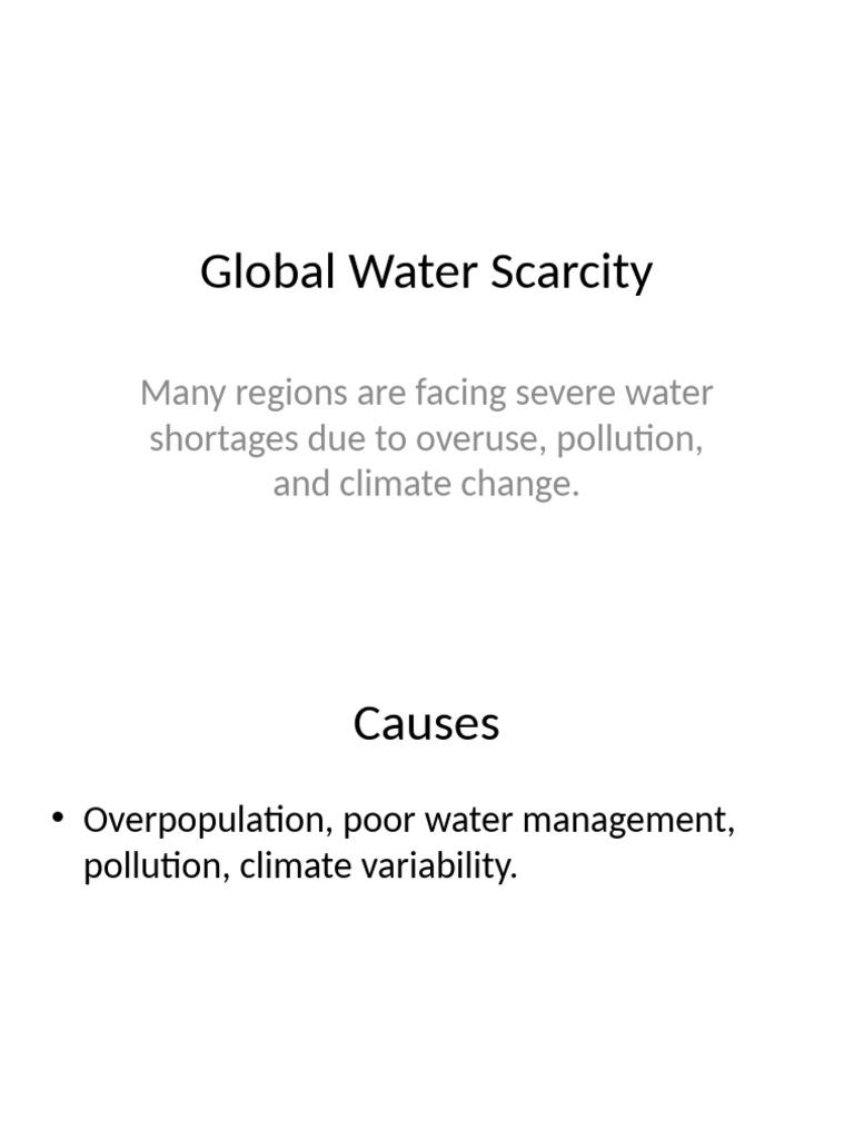 3 Global Water Scarcity | PDF