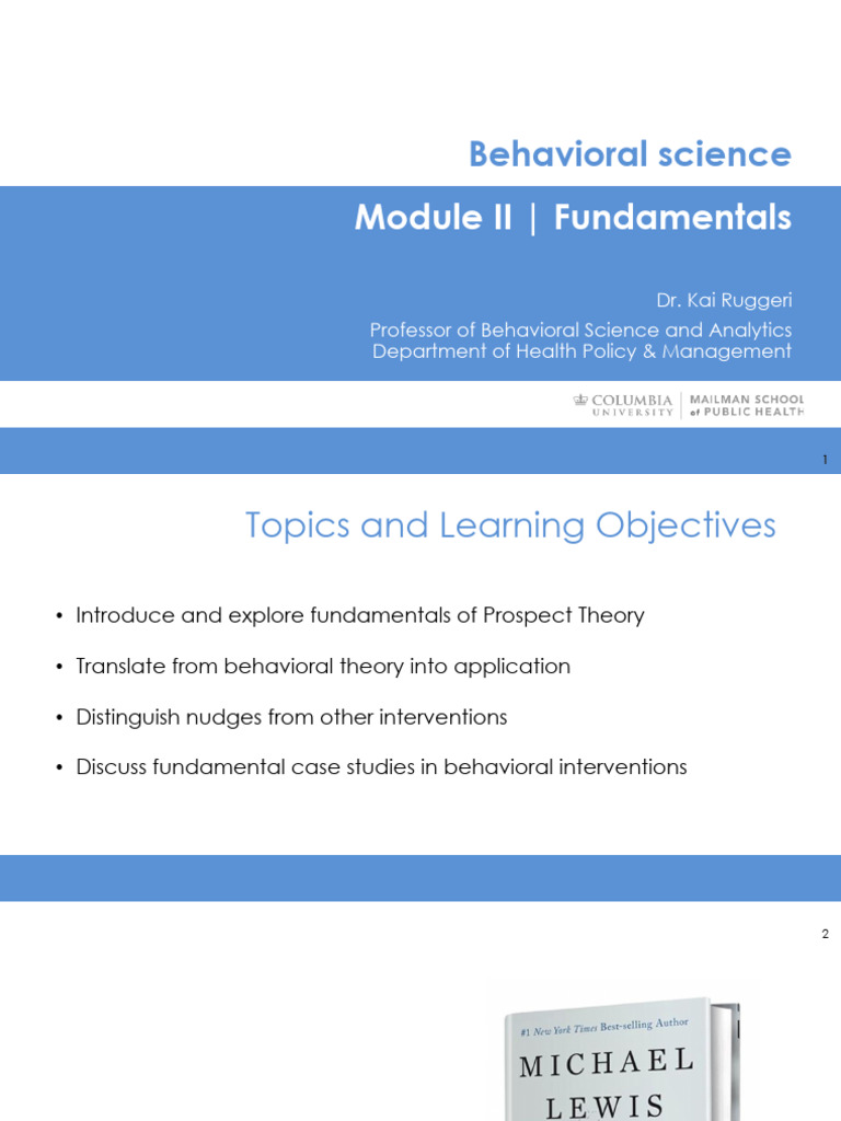 Foundations of Behavioral Science Module 2 | PDF | Behavioral Economics ...