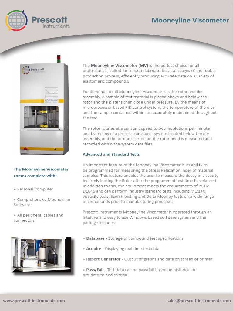 Mooney Viscometer Brochure | PDF