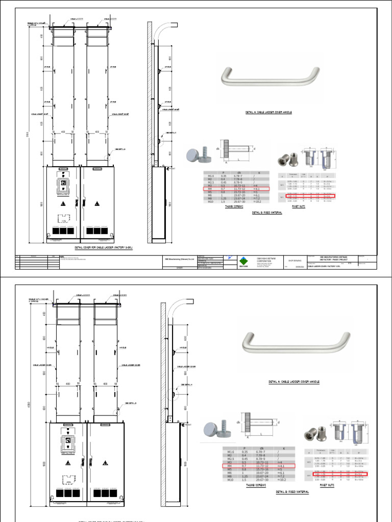 Detail Cable Ladder Cover | PDF | Manufactured Goods | Wire