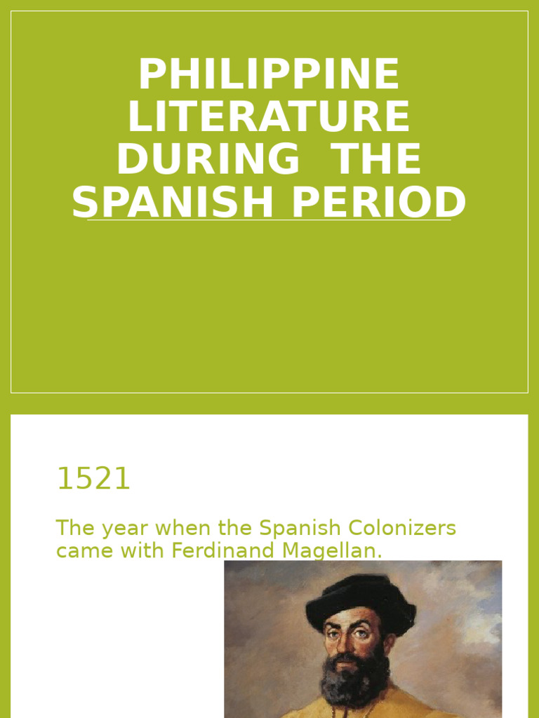 Philippine Literature During The Spanish Period | PDF | Tagalog Language