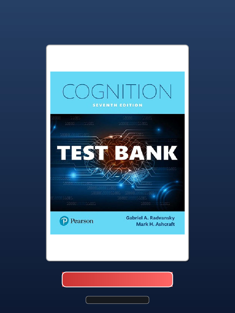 Cognition 7 Ed Radvansky Ebook and TestBank Bundle Test Bank Available ...