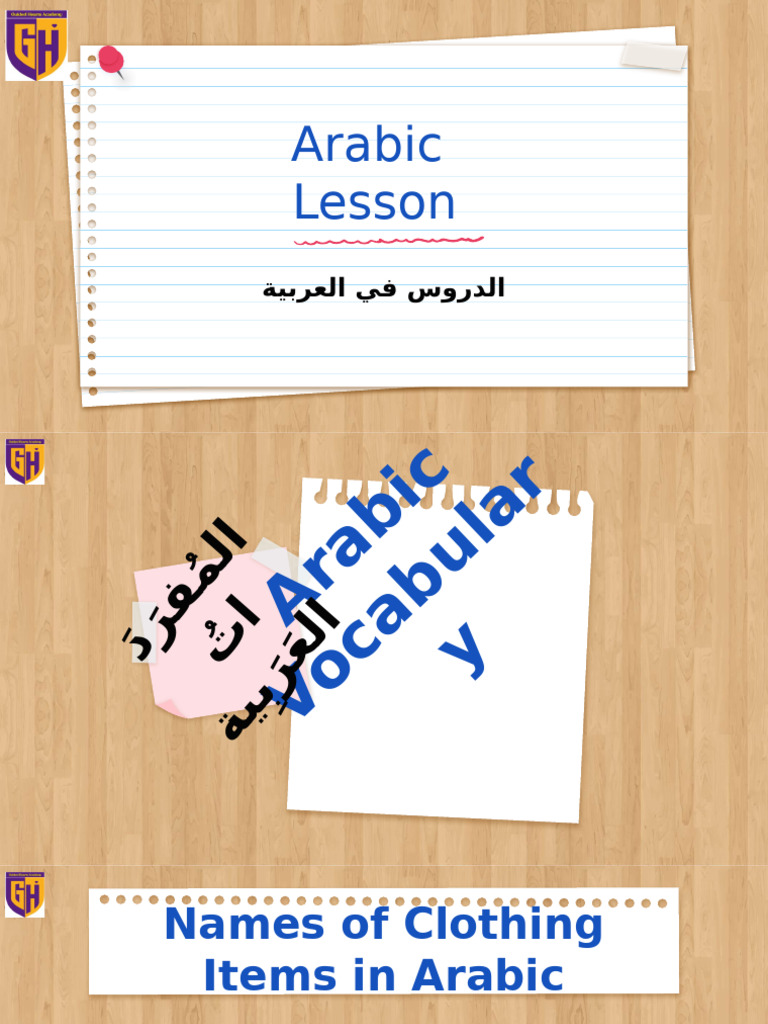 Clothing Items in Arabic | PDF
