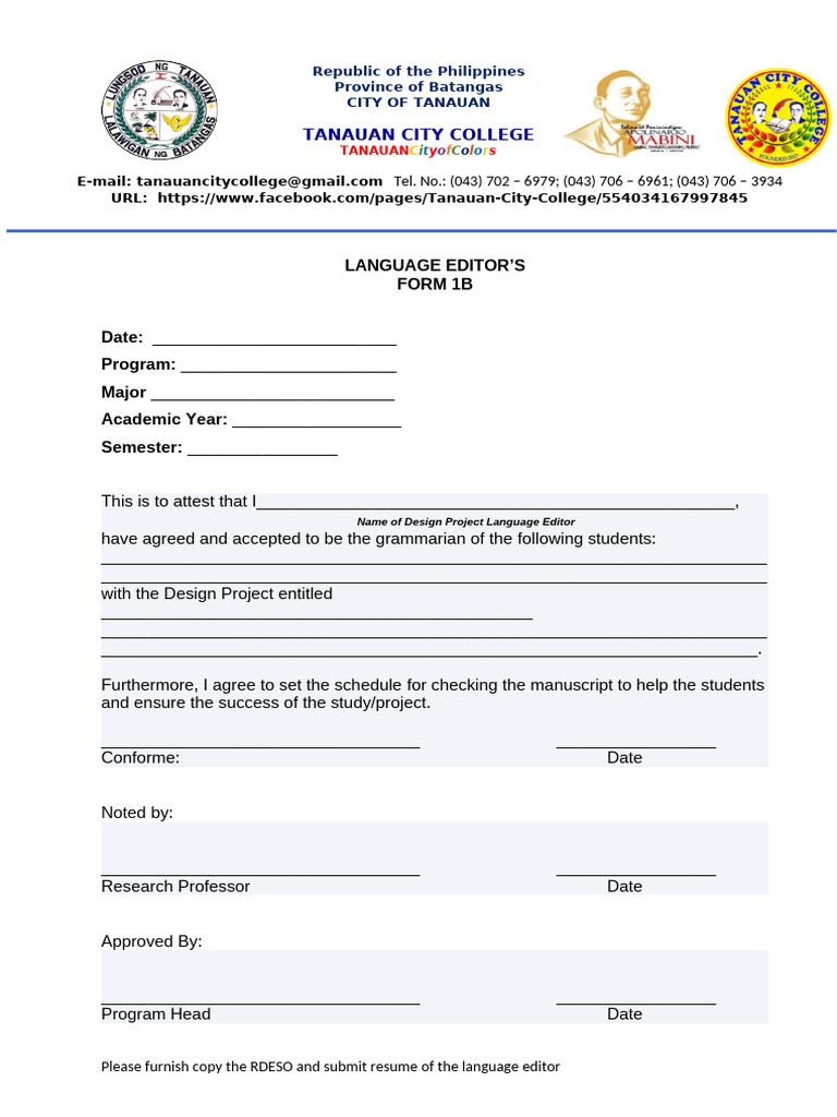 Form 1B Language Editor | PDF