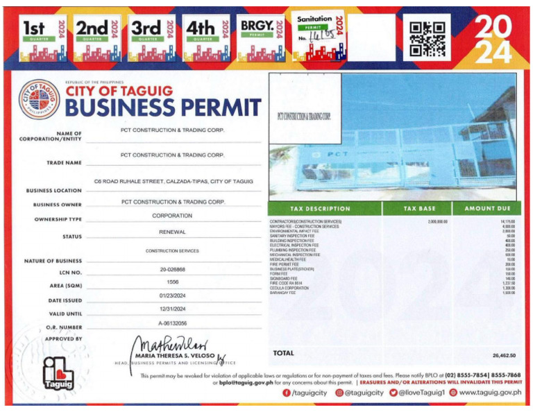 PCT Business Permit 2024 | PDF