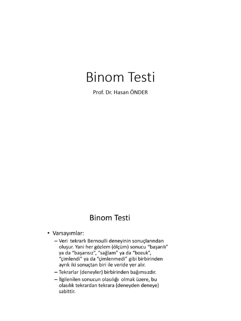 Binom Testi | PDF