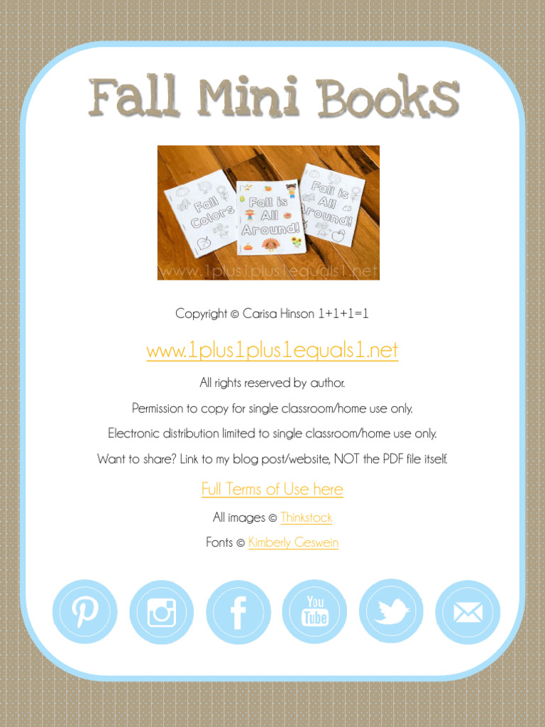 Autumn Mini Book To Paint | PDF