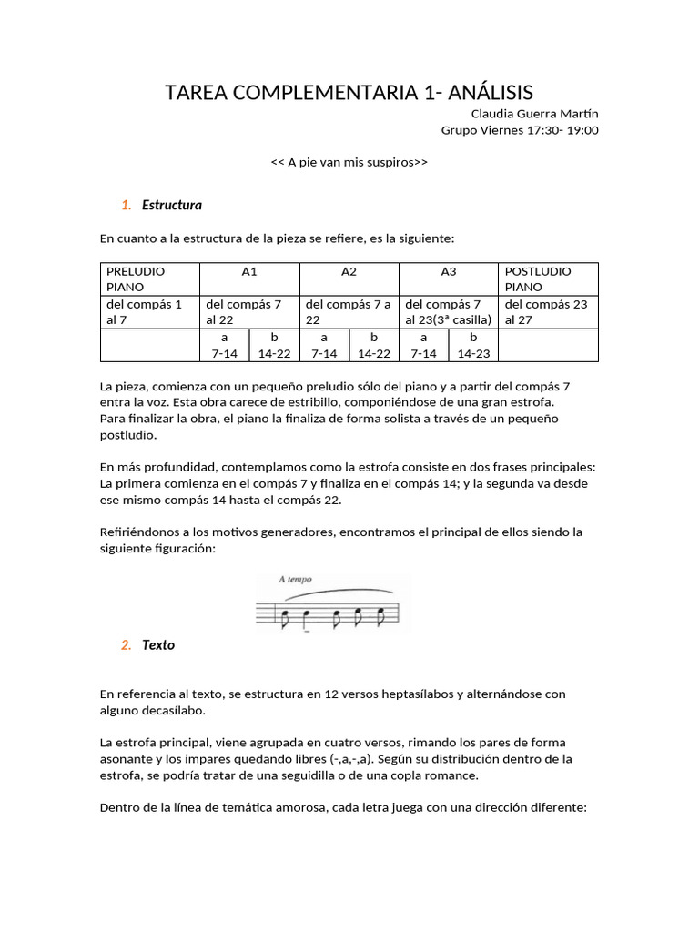 Tarea Complementaria 1 | PDF | Formas musicales | Composiciones Musicales
