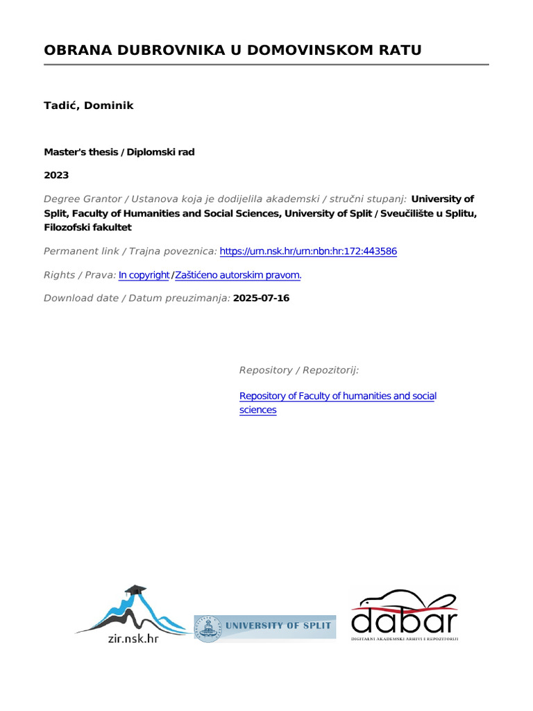 obrana dubrovnikа | PDF