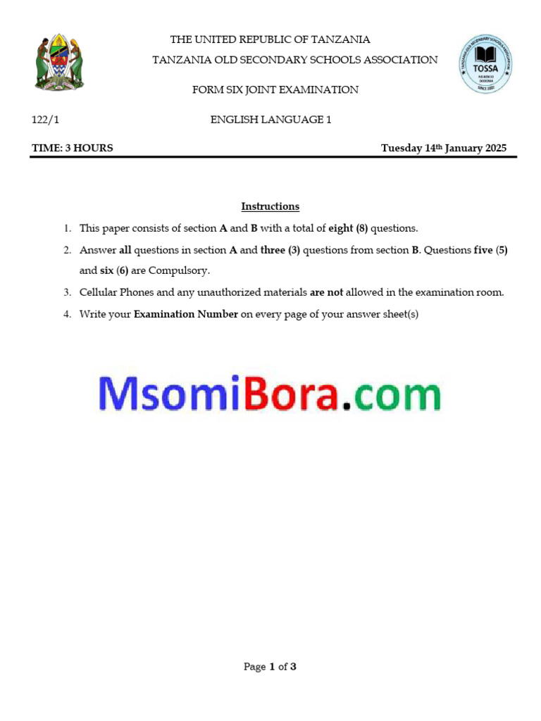 English 1 - Exam N Answers | PDF | Phonology | Word