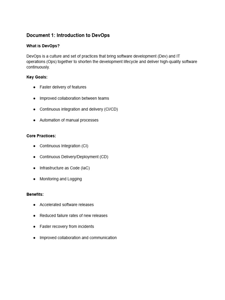 Introduction To DevOps | PDF