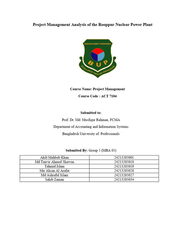 Rooppur Nuclear Power Plant Project Analysis | PDF | Nuclear Power ...