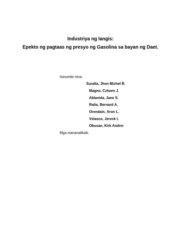 Industriya NG Langis | PDF
