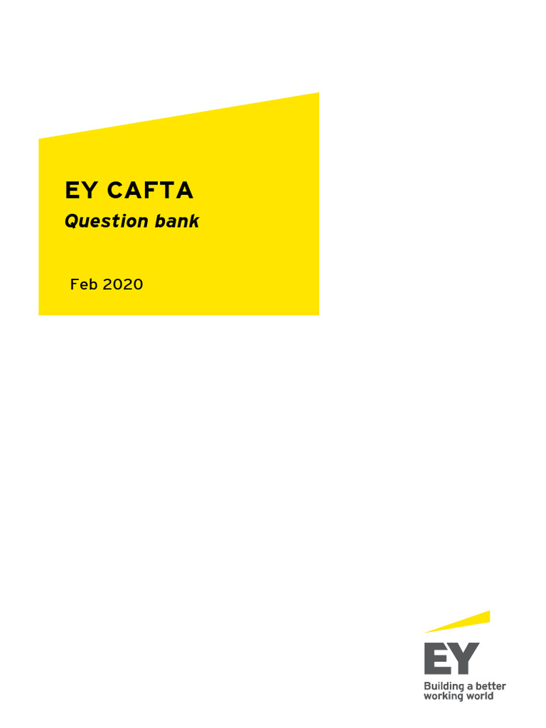 CAFTA Question Bank Feb 2020 | PDF | Factoring (Finance) | Letter Of Credit