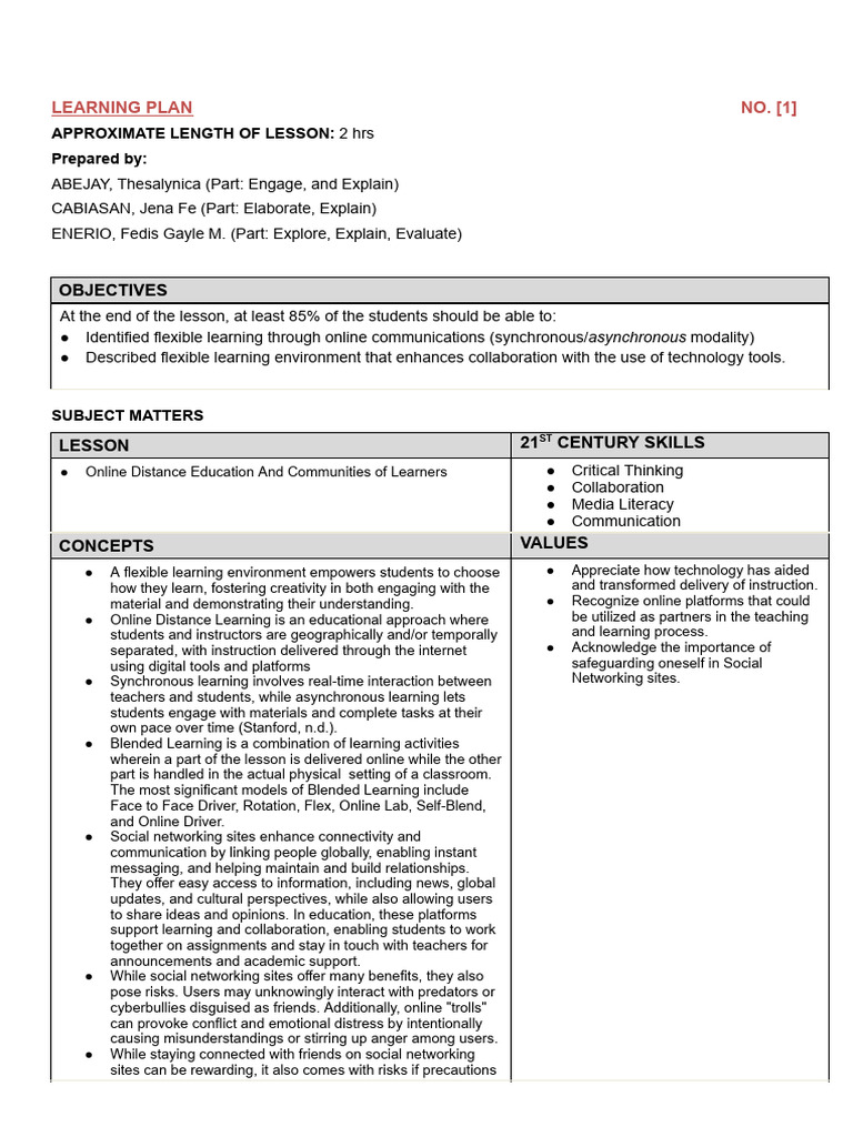 EDU 222 SCIED 2A Group 10 (Online Distance Education and Communities of ...