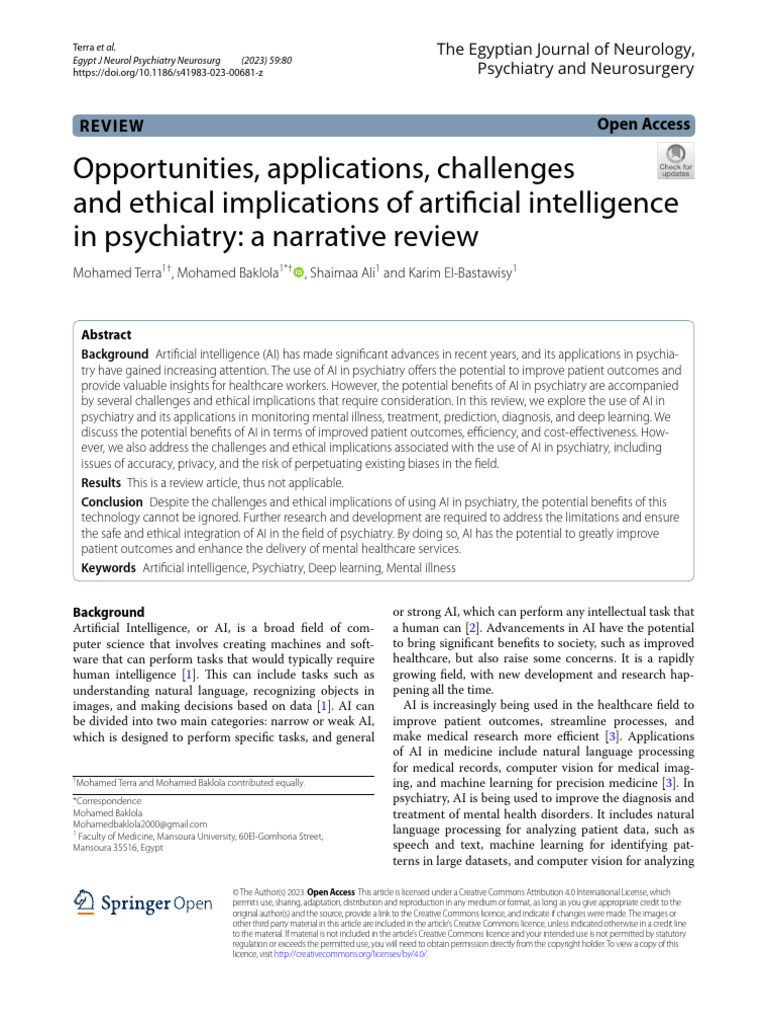 Opportunities, Applications, Challenges and Ethical Implications of Artificial Intelligence in ...