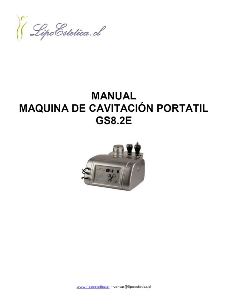 Manual Maquina de Cavitación GS8.2E | PDF