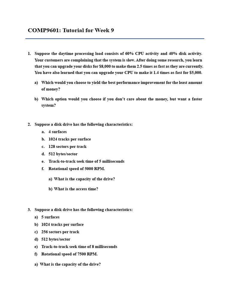 Week9 Tutorial Solution | PDF