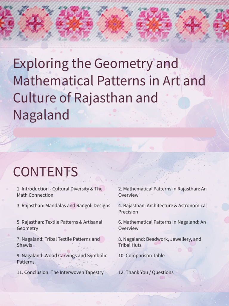Geometry in Rajasthan and Nagaland Art | PDF | Symmetry | Pattern