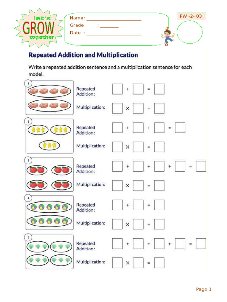 repeated addition | PDF