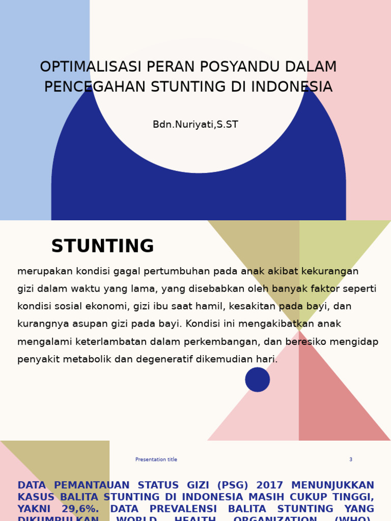 Optimalisasi Peran Posyandu Dalam Pencegahan Stunting Di Indonesia | PDF
