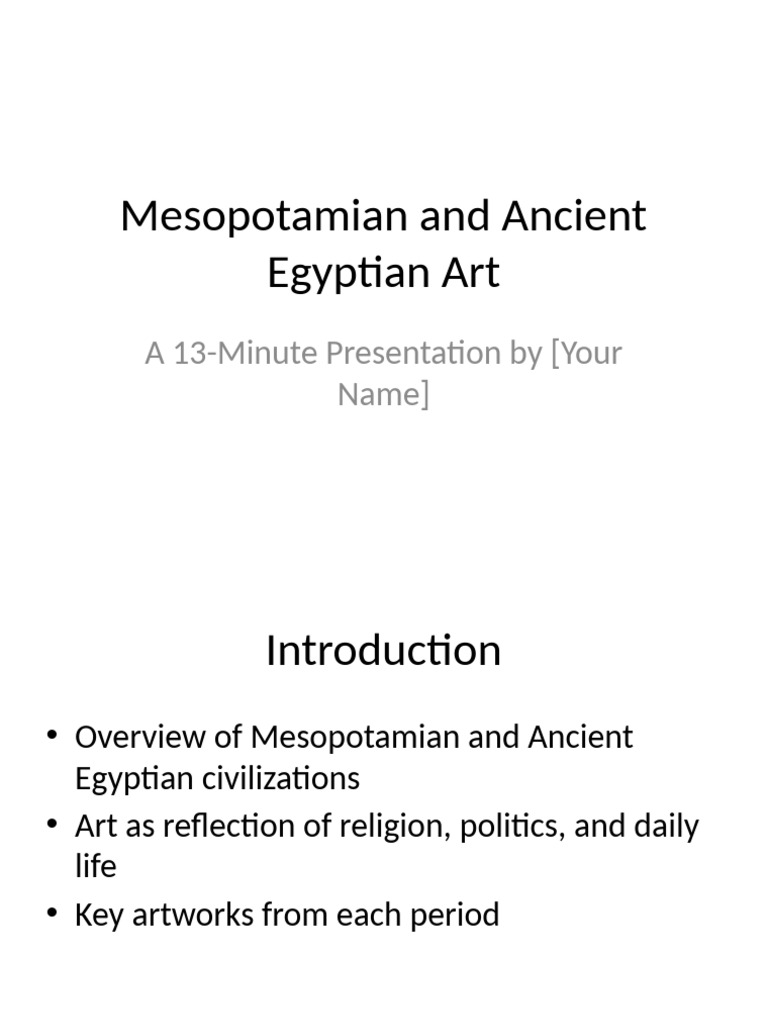 Ancient Egyptian Art Overview | PDF